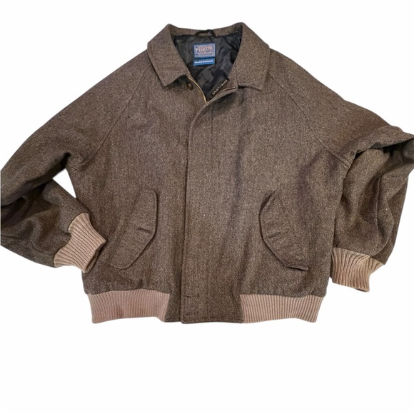 Pendleton | Jackets & Coats | Pendleton Brown Wool Bomber Jacket | Poshmark
